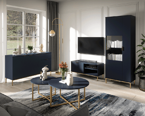 Living Room Set 2 POLLY - Navy Blue | Dako Furniture