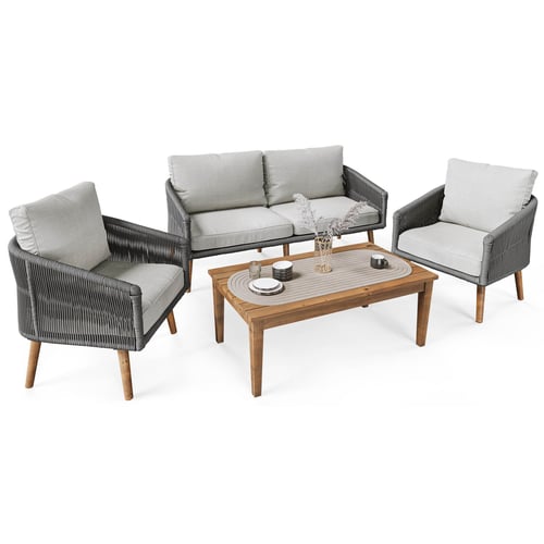 Garden Furniture Set METARE Grey / Light Grey | Dako Furniture