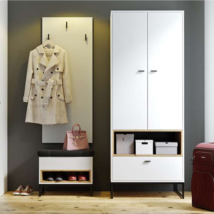 White hallway cabinet store